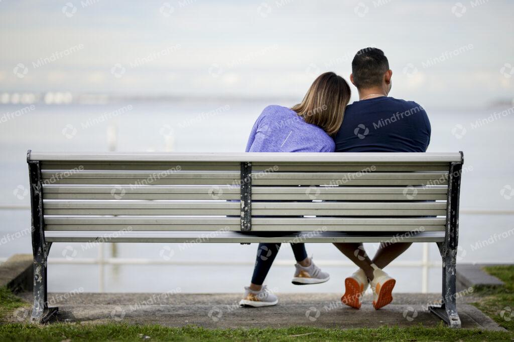 Two people sitting on a bench – Mindframe online image collection